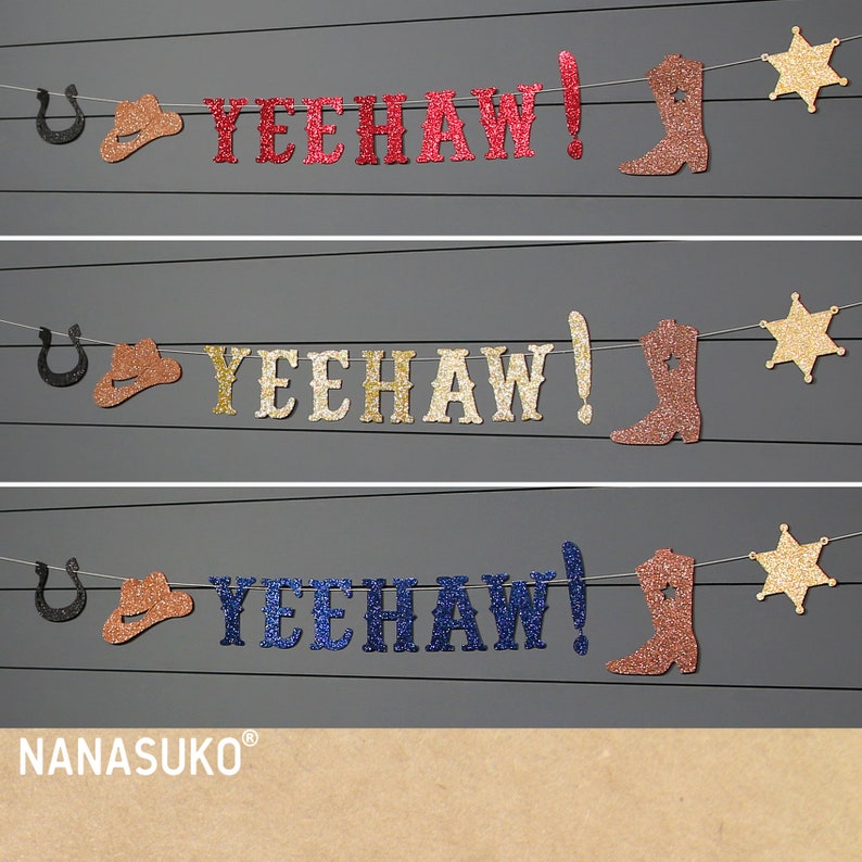 YEEHAW Banner Rodeo Birthday Banner Western Theme Party - Etsy