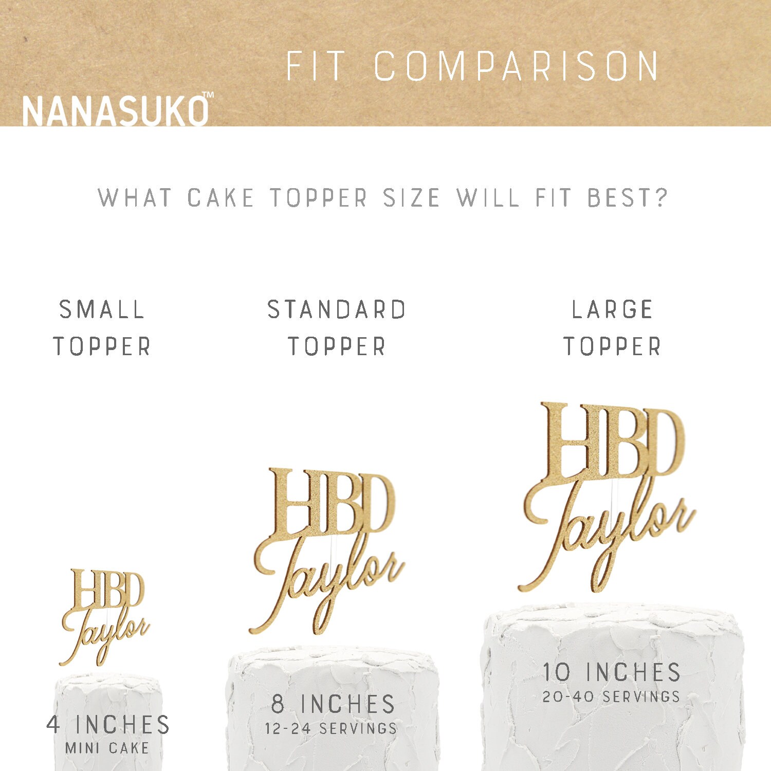 Happy Birthday Cake Topper With Name, DOUBLE SIDED Glitter ...