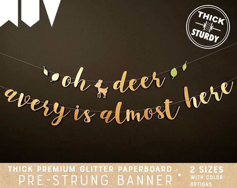 Oh Deer Baby is Almost Here Banner Personalized Banner - Etsy