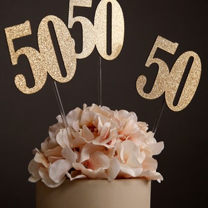 50 Centerpiece Sticks, Fiftieth Birthday Centerpiece Sticks, Fifty ...