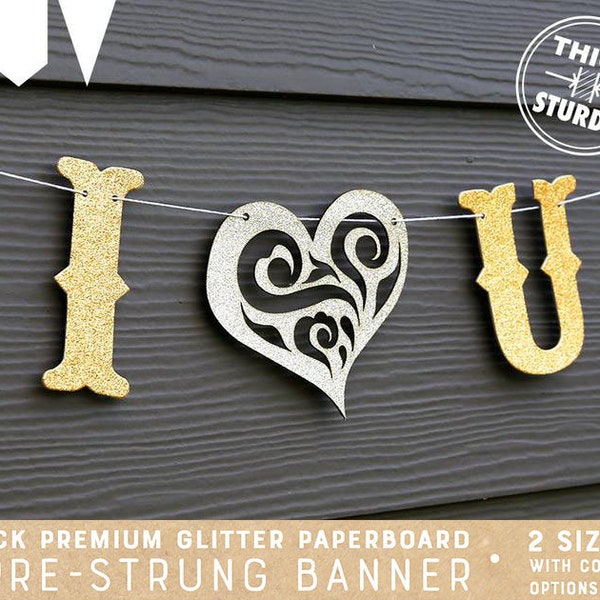 I Love You Banner - Etsy