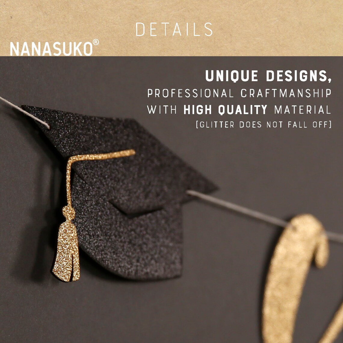 Custom Graduation Banner Personalized Banner Gold Glitter - Etsy