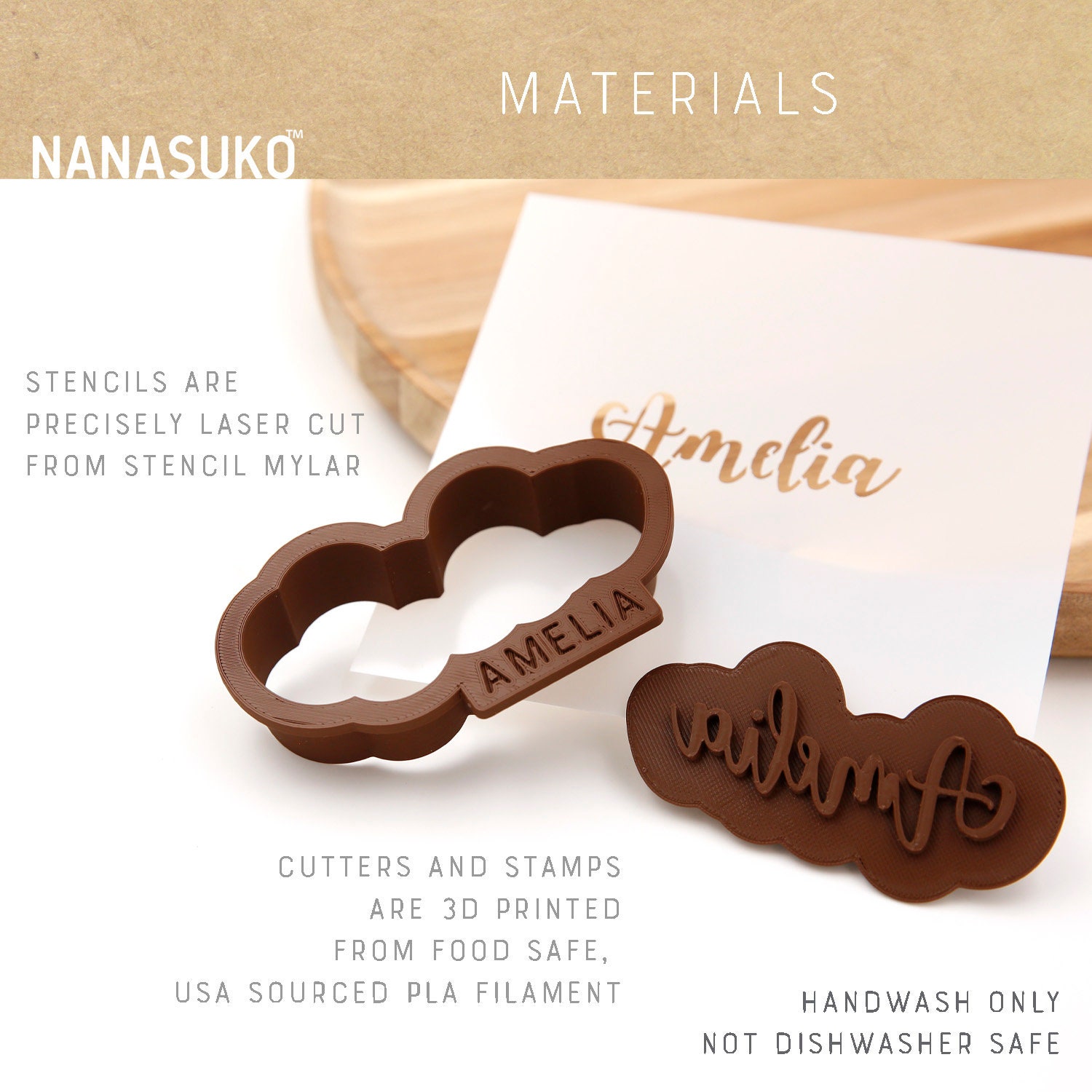 Personalized Name Cookie Cutter Cookie Stamp or Stencil One - Etsy