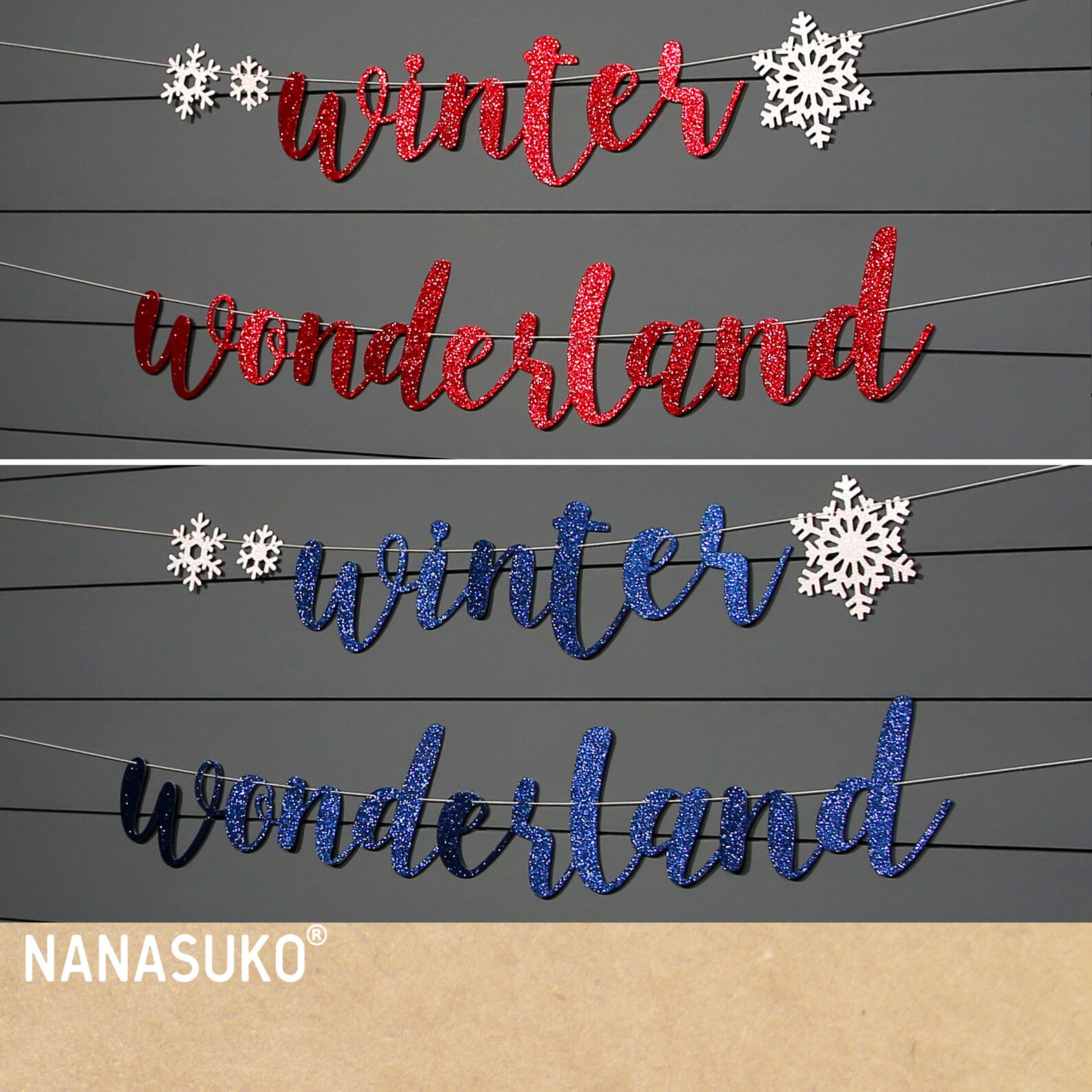 Winter Wonderland Banner With Snowflakes Christmas Banner | Etsy