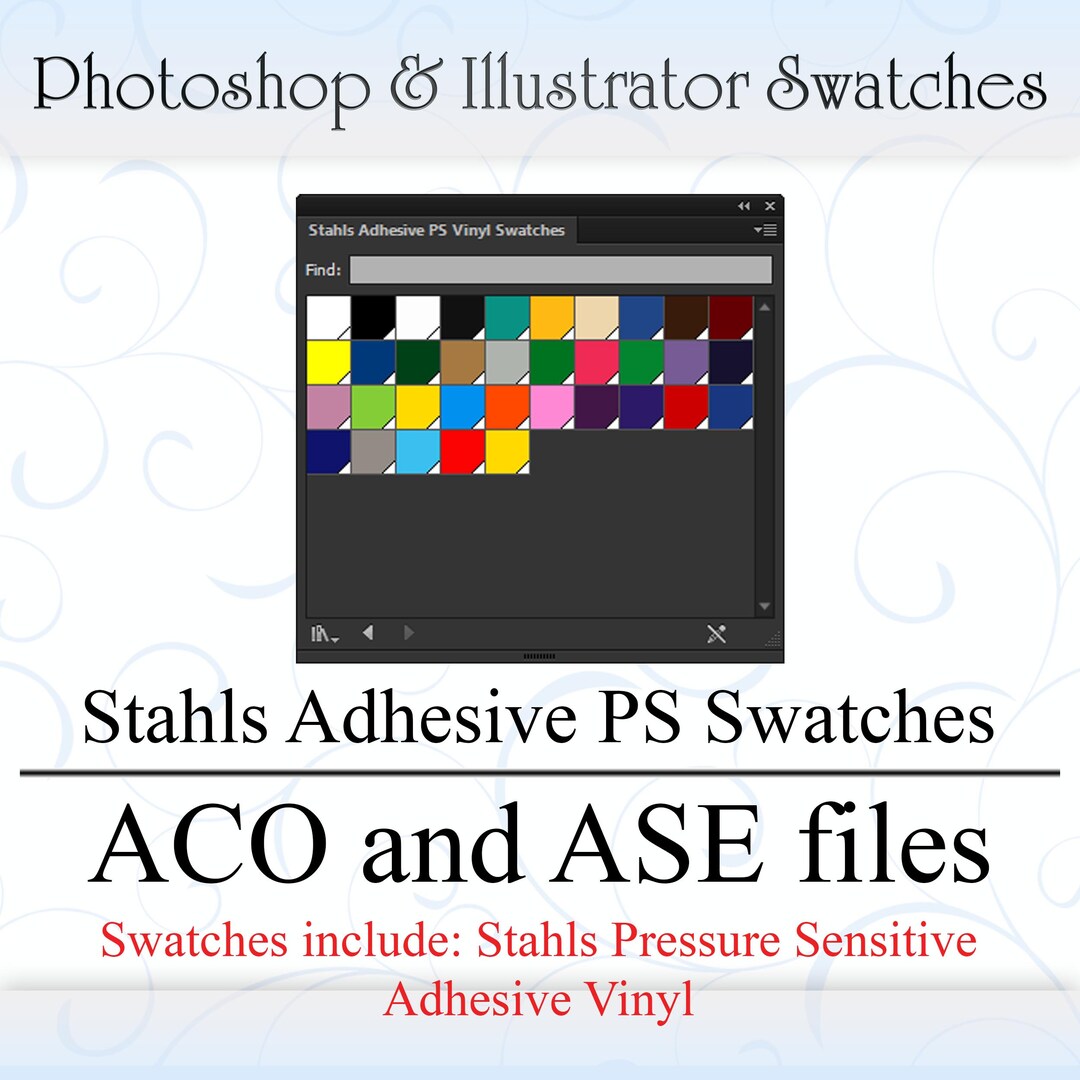 Stahls PS Vinyl Color SWATCHES Palettes Vinyl Color Chart Ase Aco ...