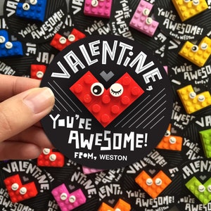 Awesome Brick Valentine PDF Printable - Etsy