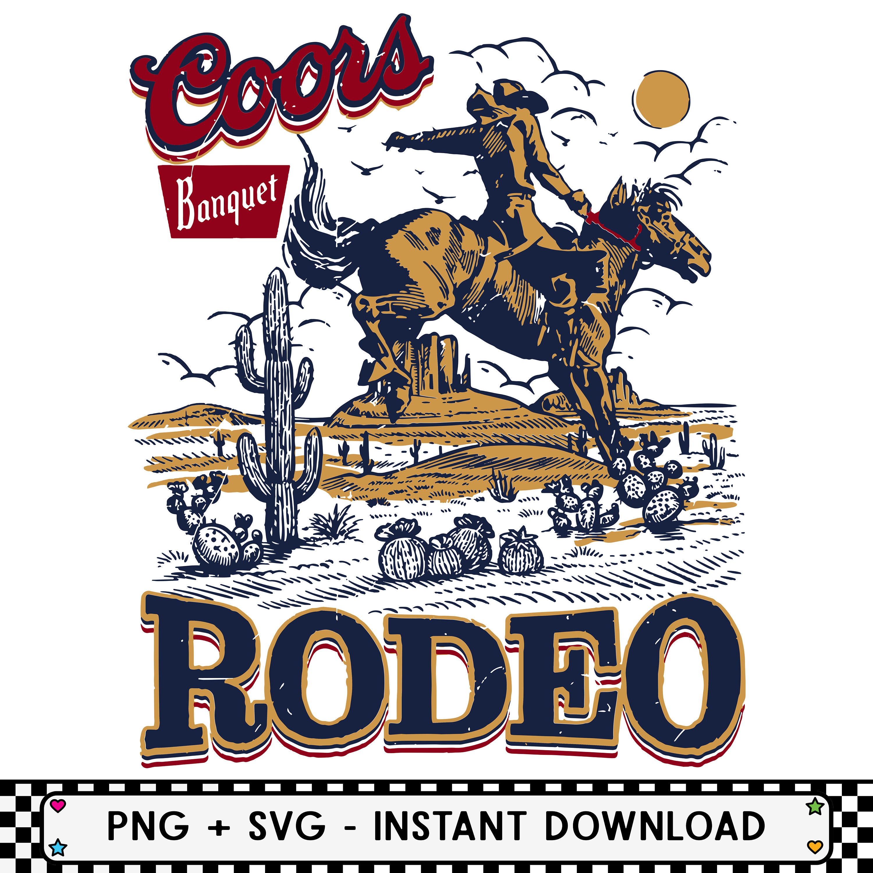 Coors Banquet Rodeo Cowboy PNG SVG Digital Download - Etsy Canada