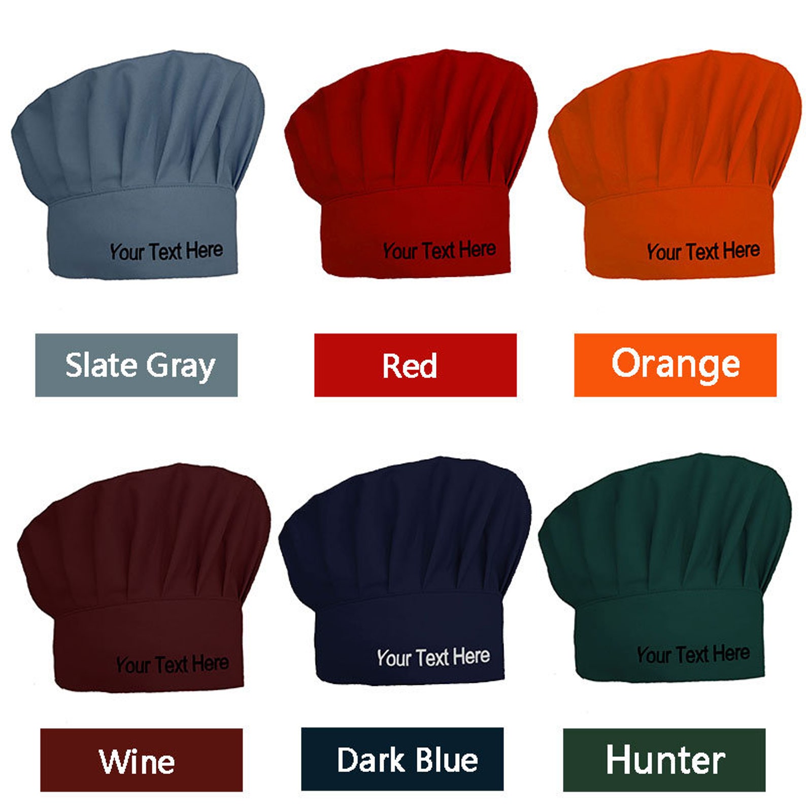 Embroidered Chef Hat Adjustable Elastic Baker Kitchen Cooking - Etsy