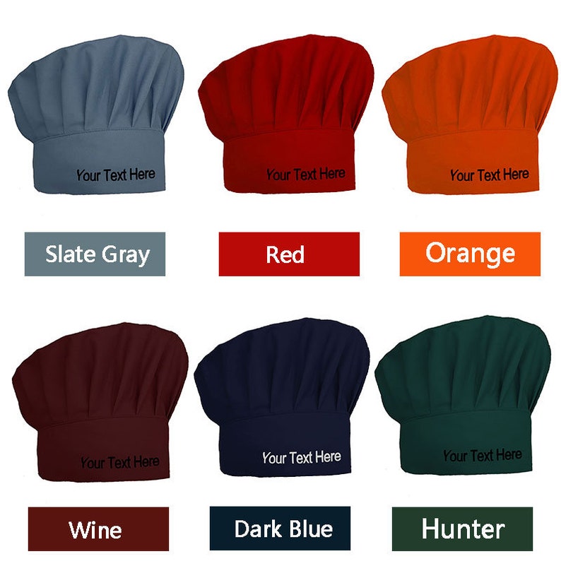Embroidered Chef Hat Adjustable Elastic Baker Kitchen Cooking - Etsy