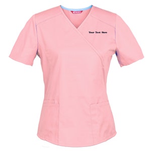 Personalized Customizable Embroidered Women's Medical Scrub Top - Etsy