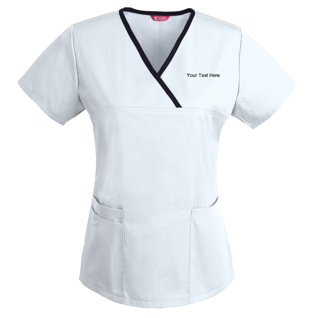 Personalized Customizable Embroidered Women's Medical Scrub Top - Etsy