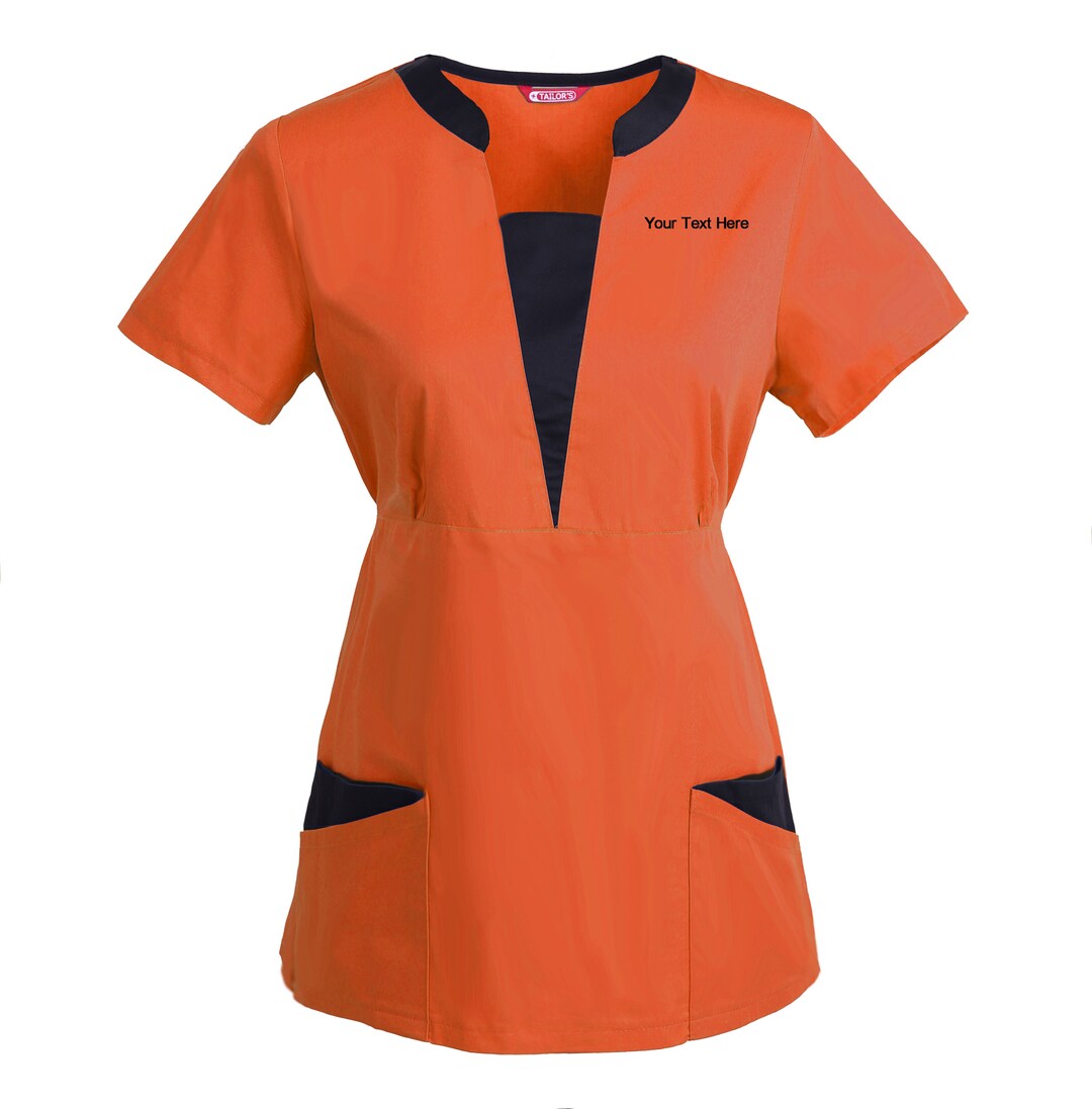 Personalized Customizable Embroidered Women's Medical Scrub Top - Etsy