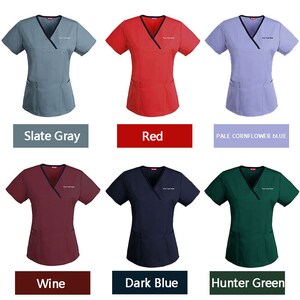 Personalized Customizable Embroidered Women's Medical Scrub Top - Etsy