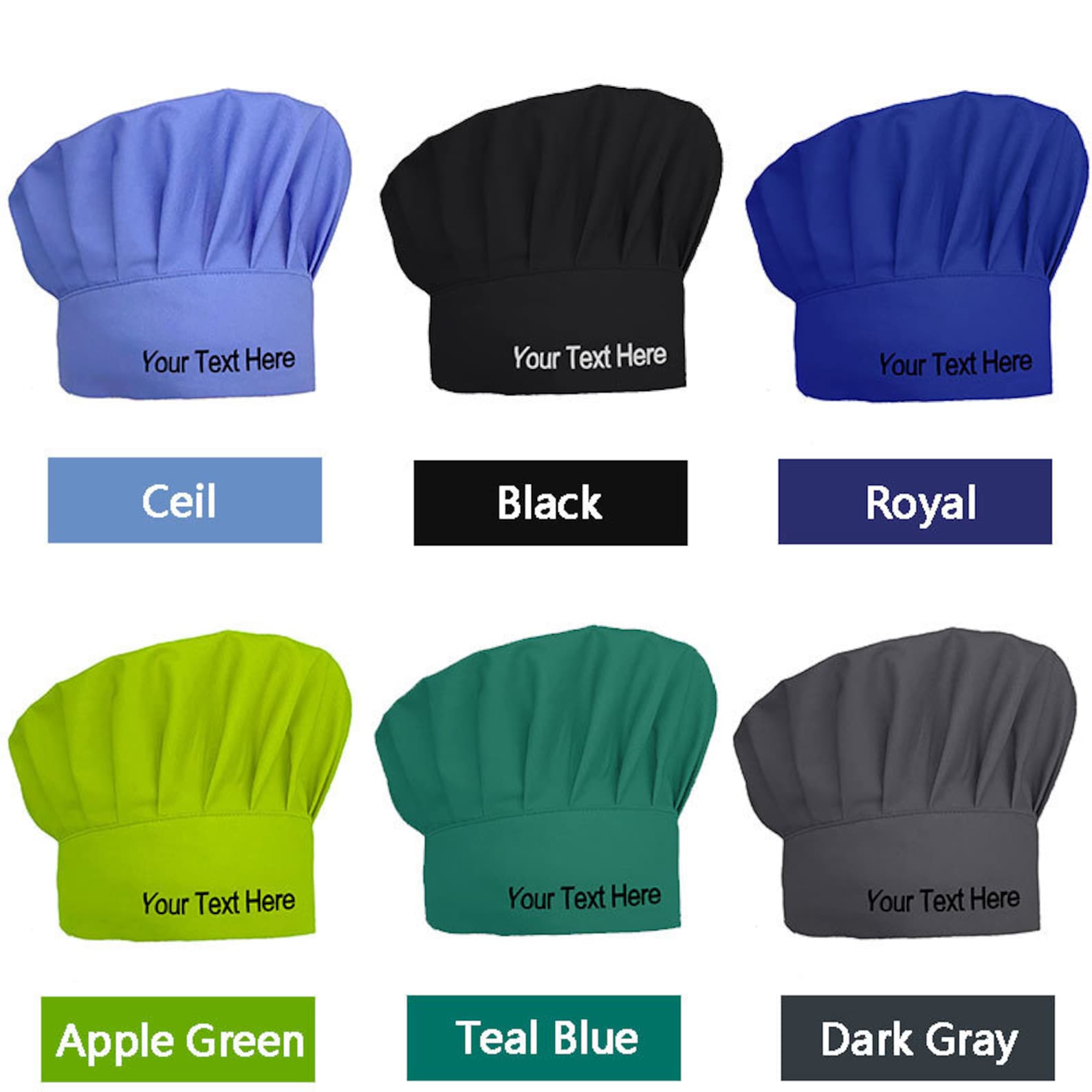 Embroidered Chef Hat Adjustable Elastic Baker Kitchen Cooking - Etsy