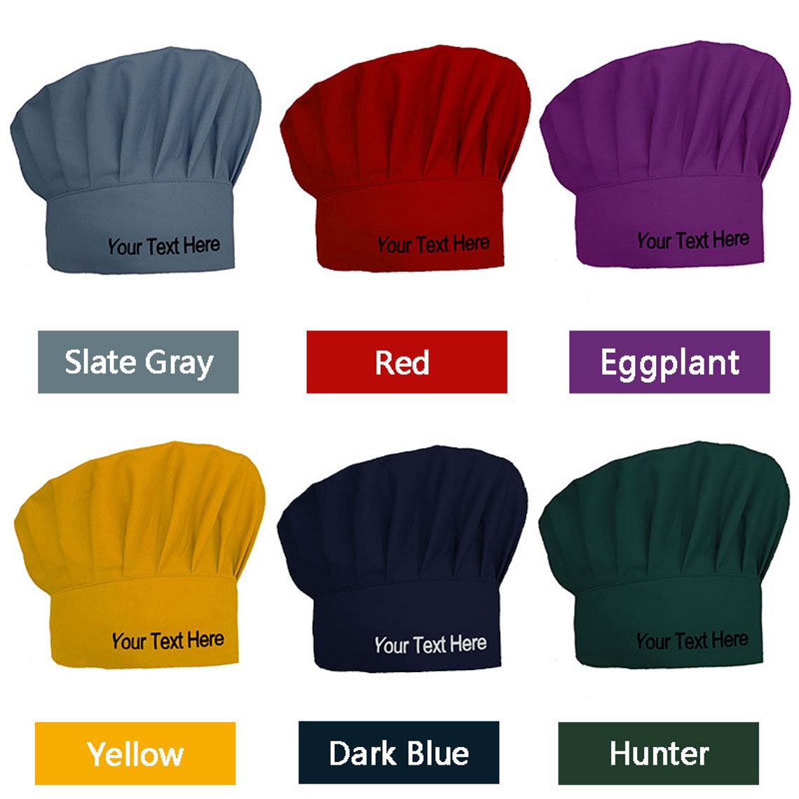 Embroidered Chef Hat Adjustable Elastic Baker Kitchen Cooking - Etsy