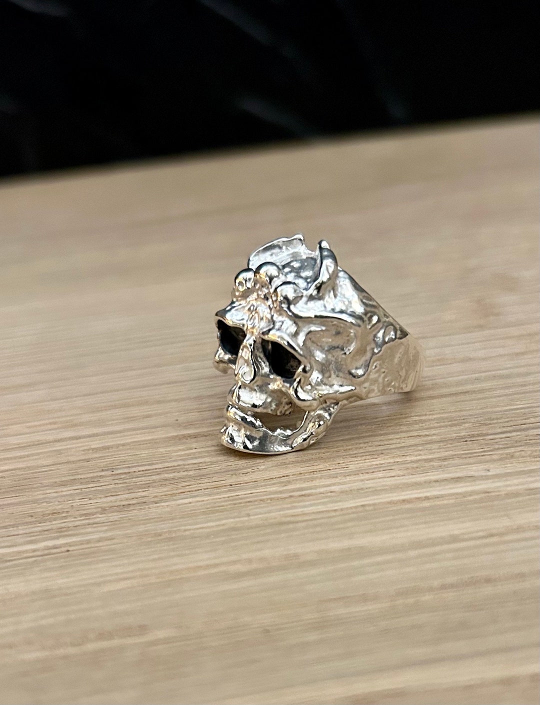 Malignity - SILVER SKULL RING | Handmade Solid Silver Skull Ring ...