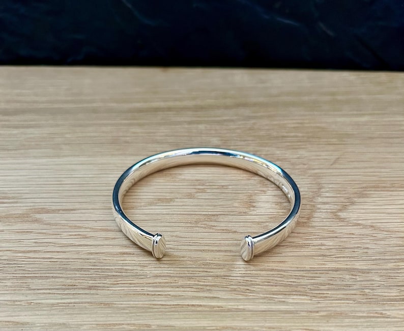 Reflections - Extra Heavy 925 Sterling Silver Torc Bangle | Made and Polished by Hand | UK Made ...