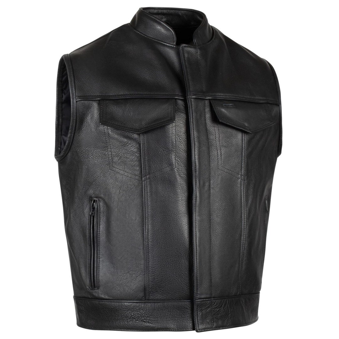 Beck Mens 566 Horsehide Leather Motorcycle Vest black - Etsy