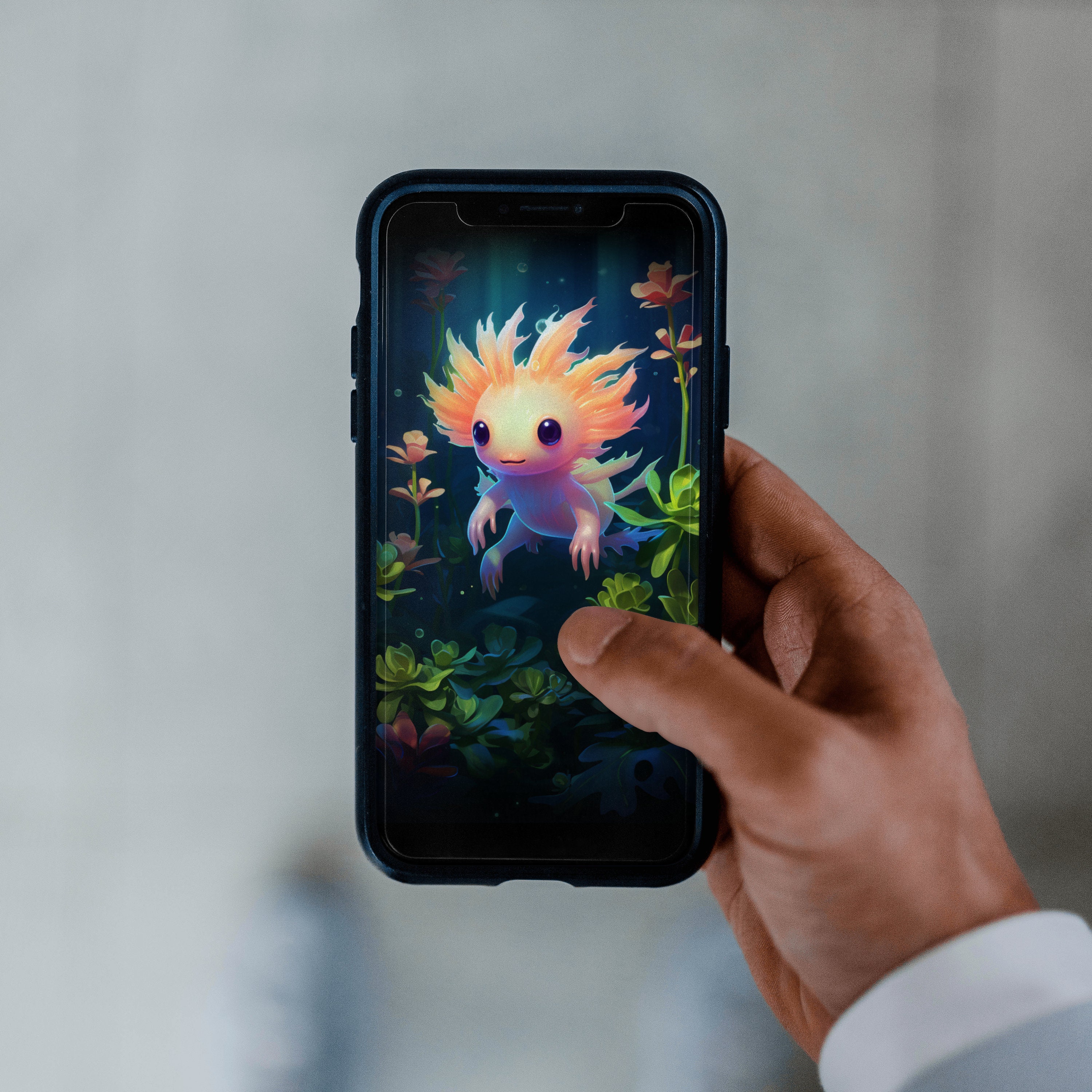 Colorful Axolotl Art Vibrant Underwater Life 8x10 Art - Etsy