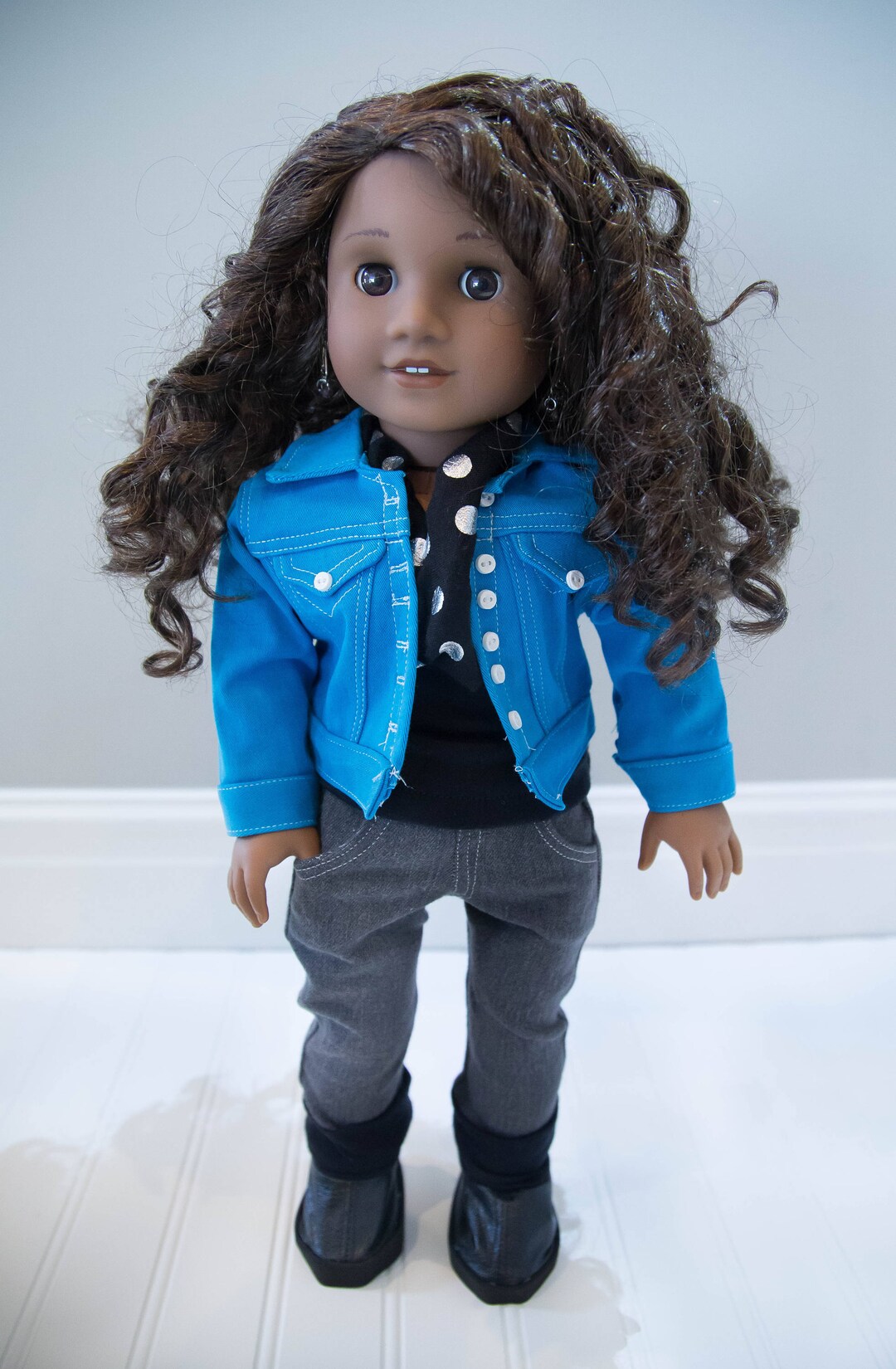Custom Made Denim Jacket for 18in Dolls Such as American Girls,our ...