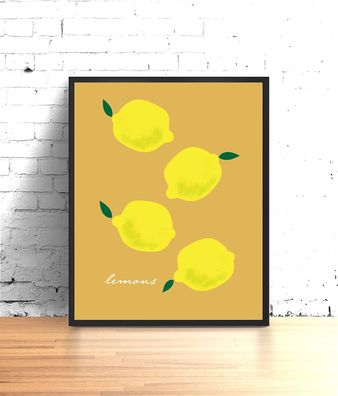 Lemon Print Decor Food Poster, Summer Kitchen Wall Decor - Etsy