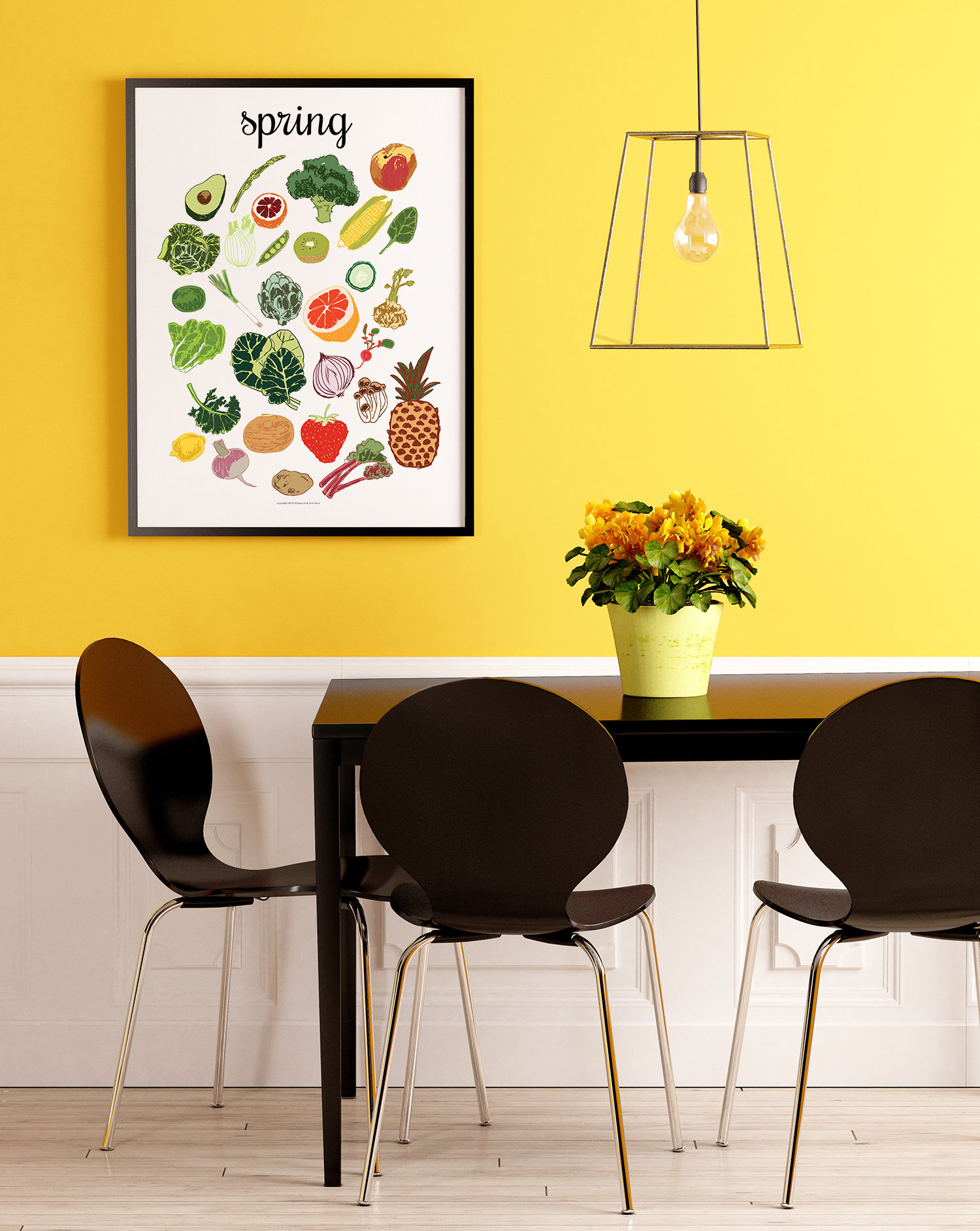 Seasonal Food Poster 4 Seasons Wall Art Set of Four Prints - Etsy