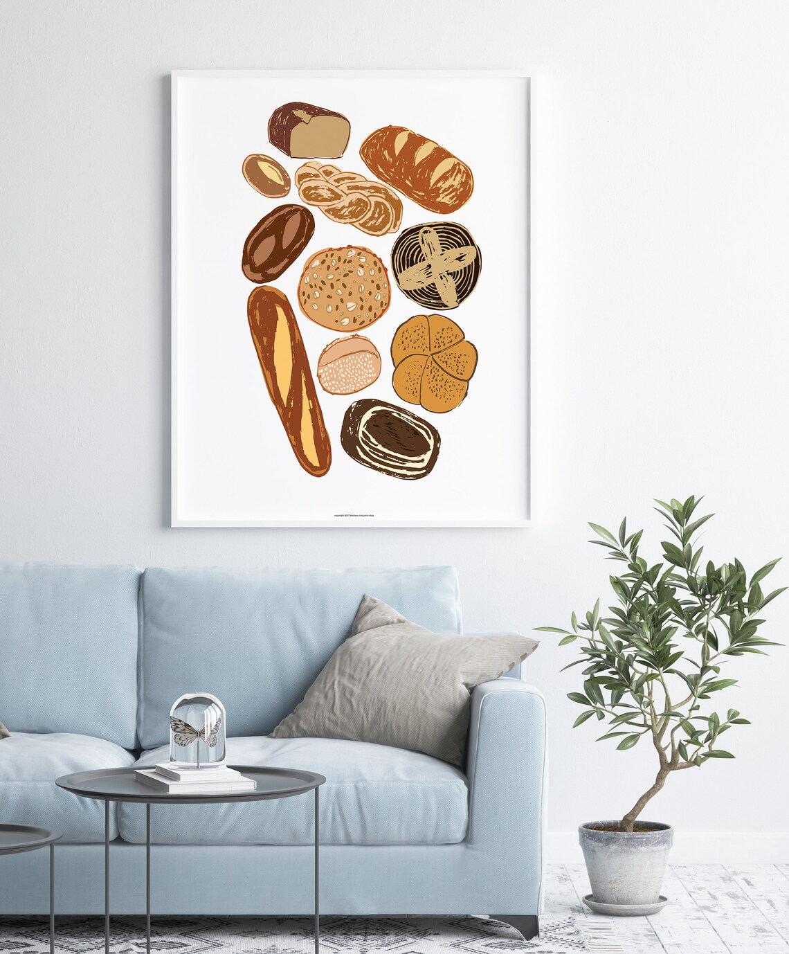 Bakery Art Print Bakery Decor Bread Print Food Poster | Etsy