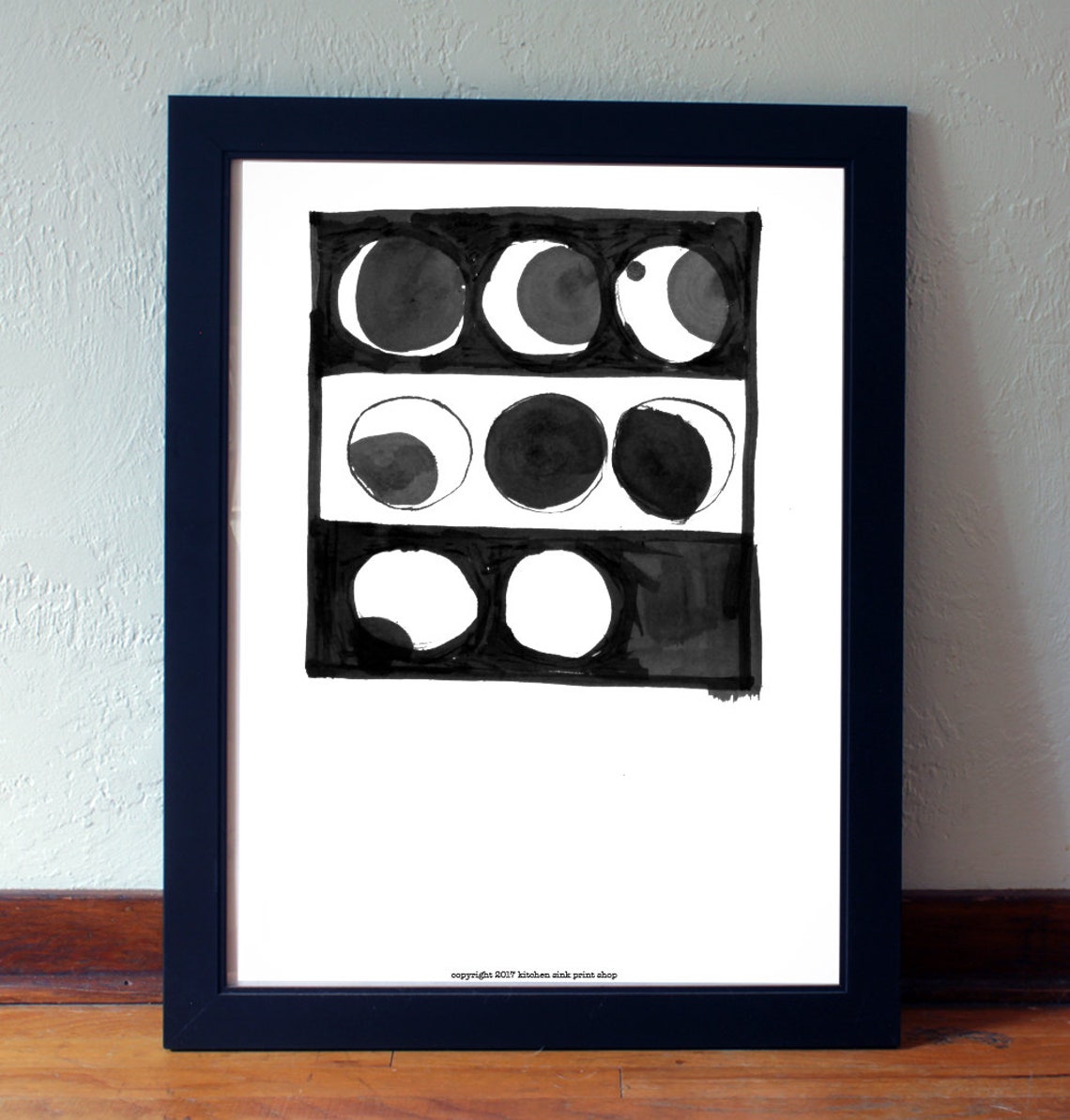 Moon Phases Print, Moon Poster, Moon Phase Poster, Lunar Phases Print ...