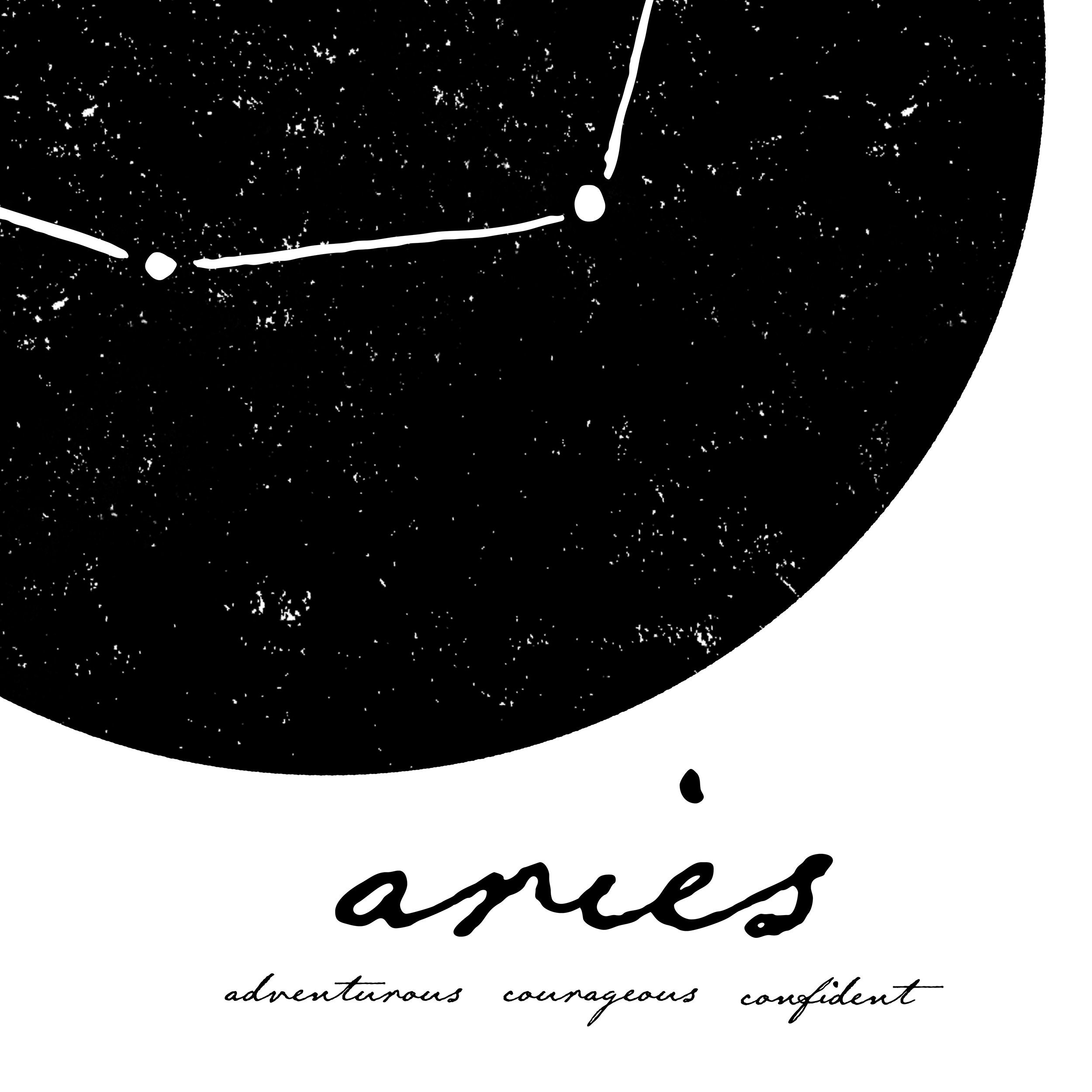 Aries Zodiac Constellation Print, Celestial Art - Etsy