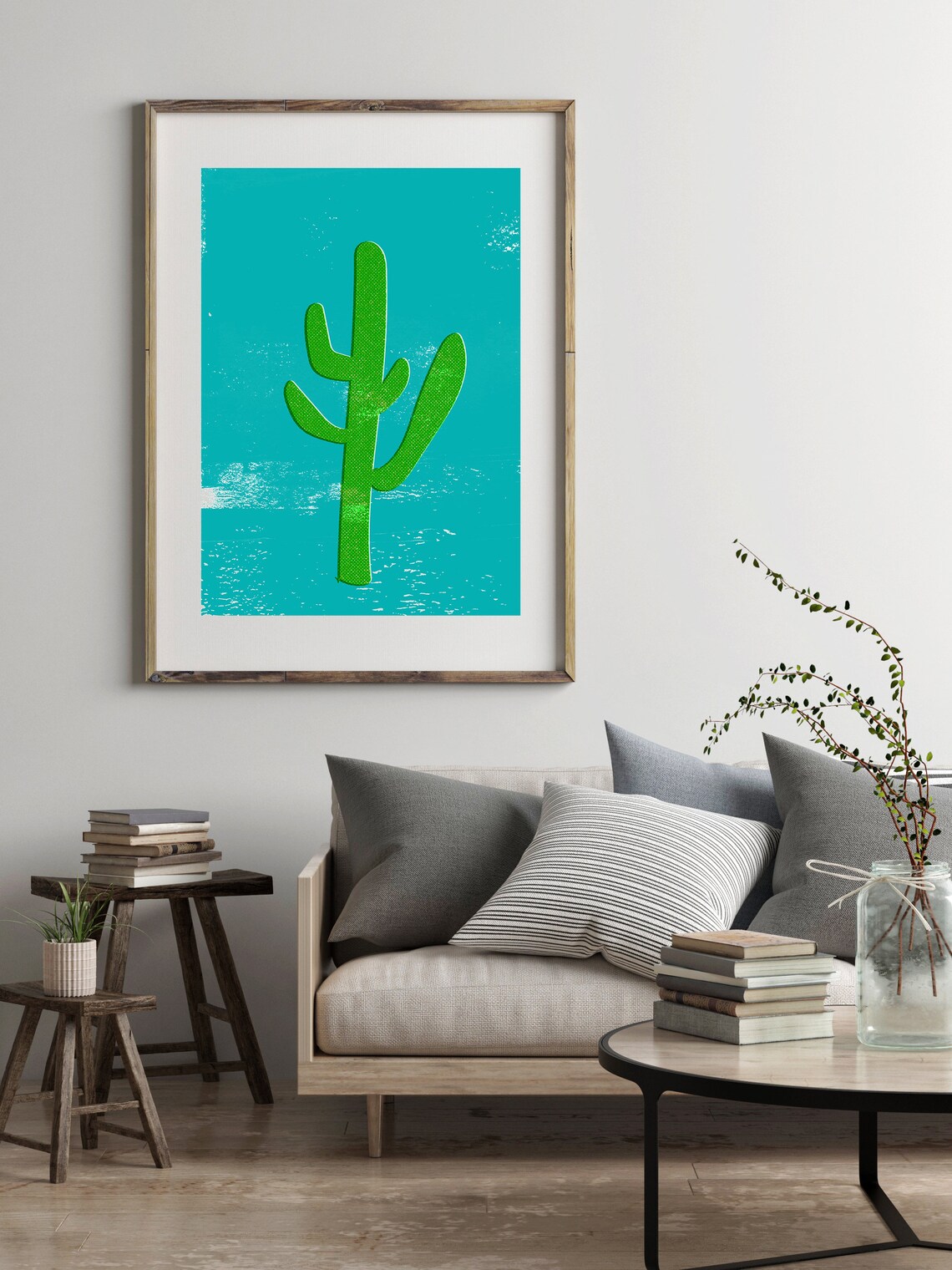 Digital Cactus Art Print, Botanical Print - Etsy