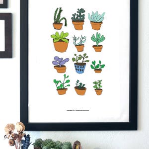 Cactus Printable, Succulent Wall Decor, Cute Cactus Print, Cactus ...
