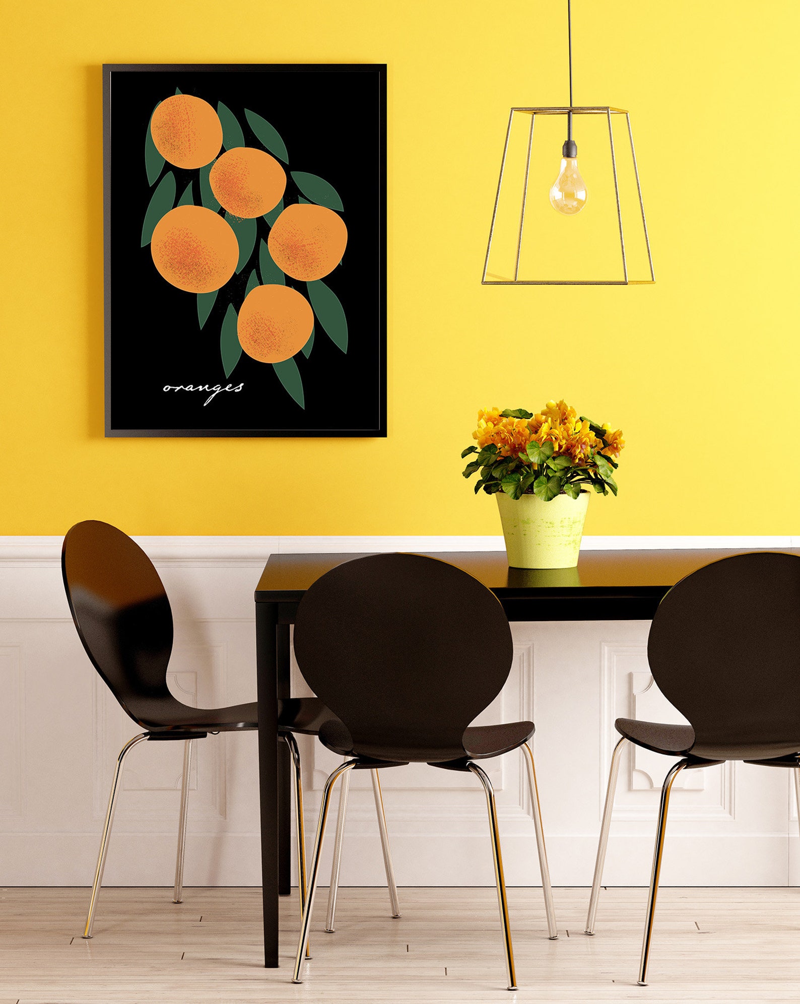 Minimalist Orange Kitchen Poster Citrus Kitchen Art Print - Etsy
