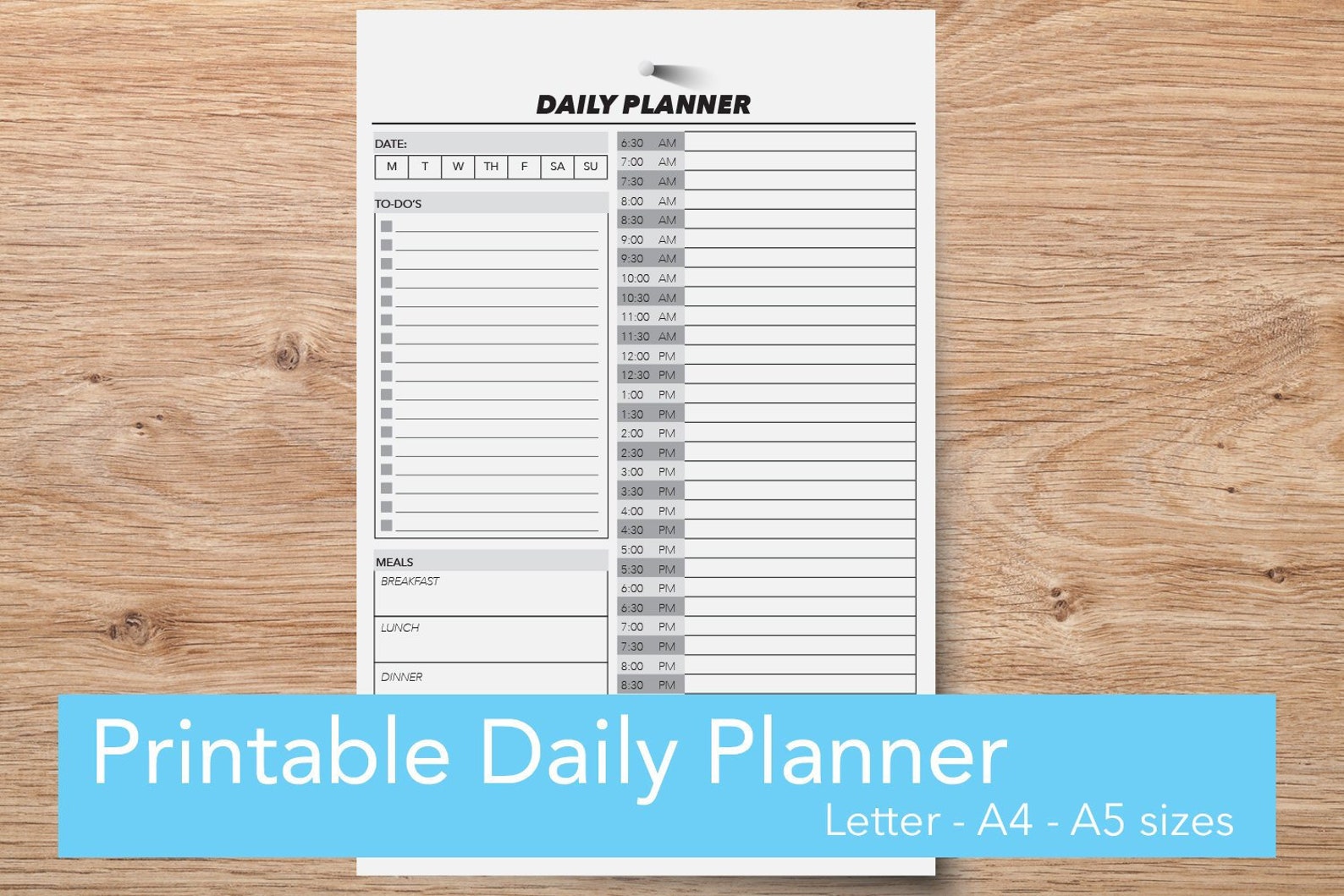 Daily Hourly Undated Planner Printable, A5 Planner Inserts Printable - Etsy