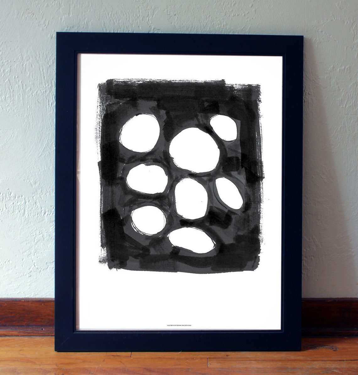 Abstract Ink Drawing Minimalist Wall Art Black and White - Etsy
