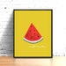 Watermelon Food Poster, Minimalist Kitchen Wall Decor - Etsy