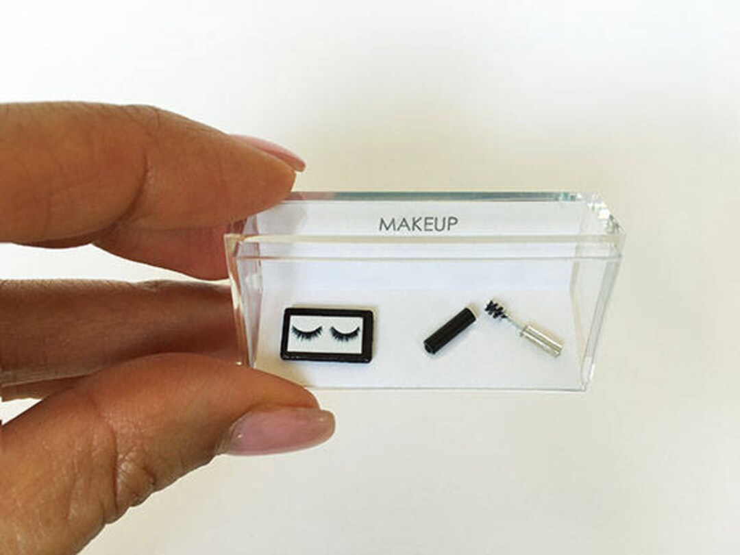 Dollhouse Miniature Makeup Cosmetic Lashes and Mascara One Inch Scale ...