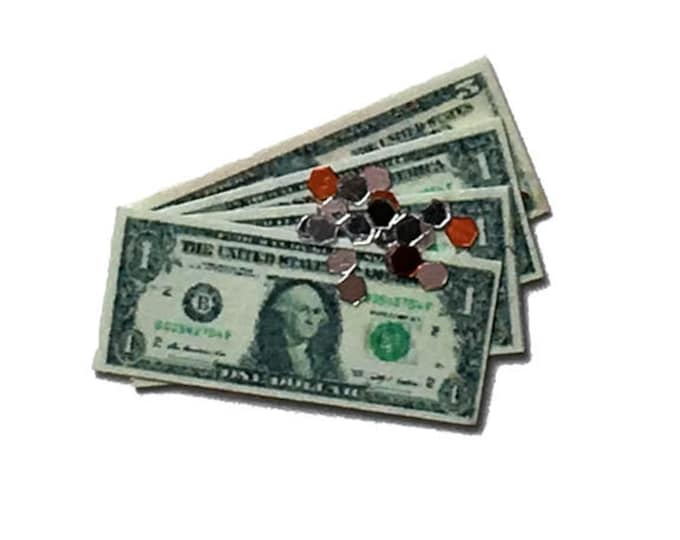 Dollhouse Miniature Paper Coin Money Currency Kit United States One ...