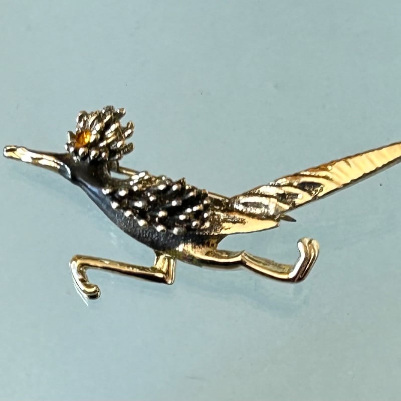Gold Roadrunner Pin - Etsy