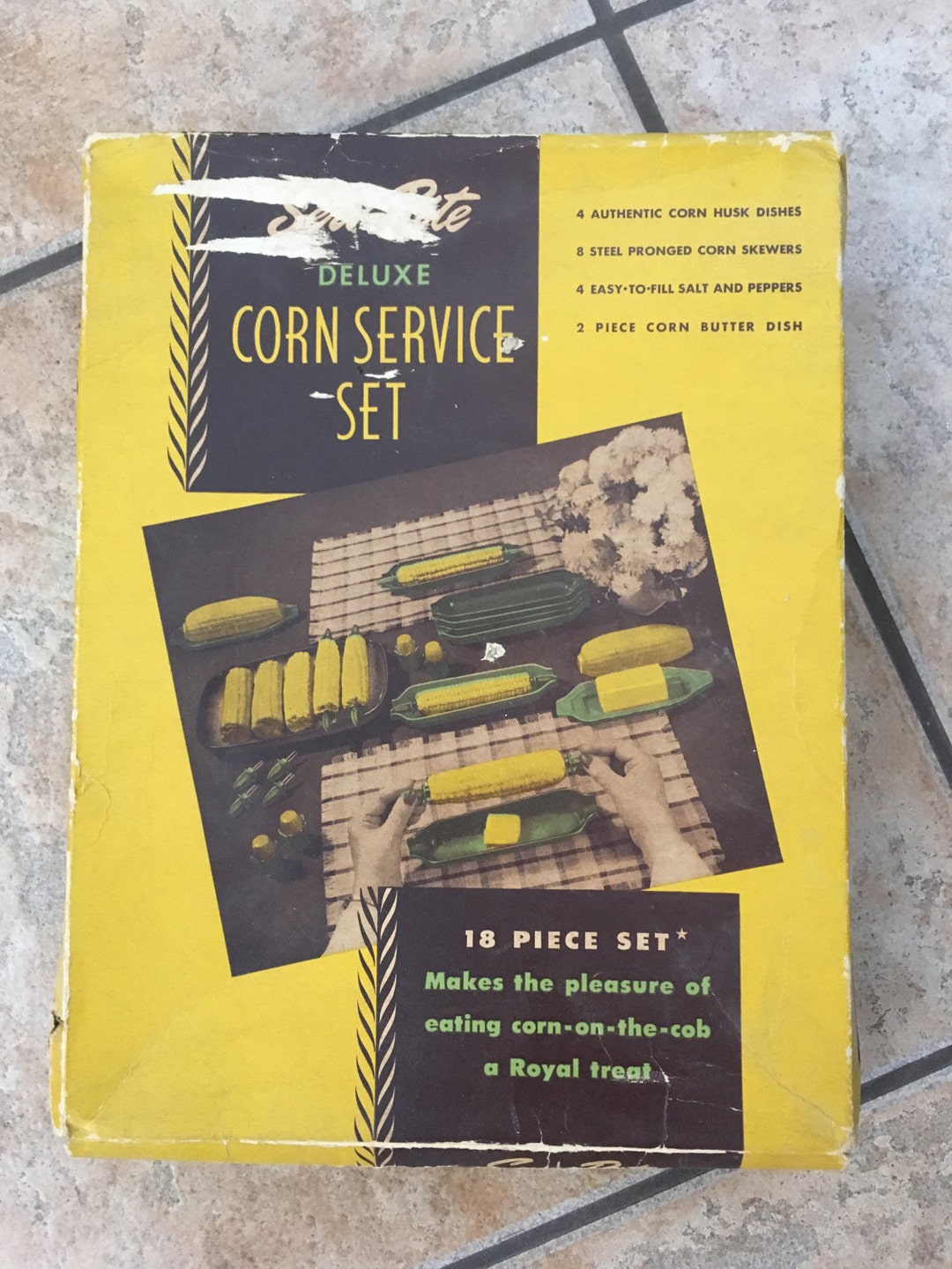 Midcentury Serving Wear Serv-rite Corn Service Set Vintage Serving Wear Retro Kitchen 50s ...