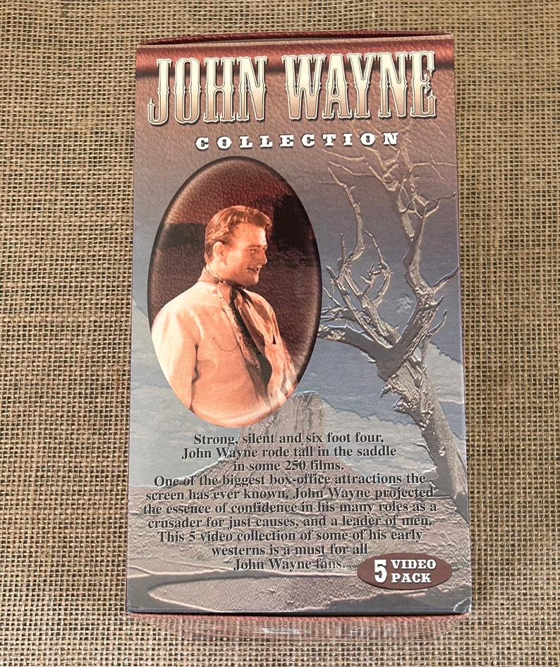 John Wayne VHS Movie Collection • Five Film Box Set (1997) - Etsy