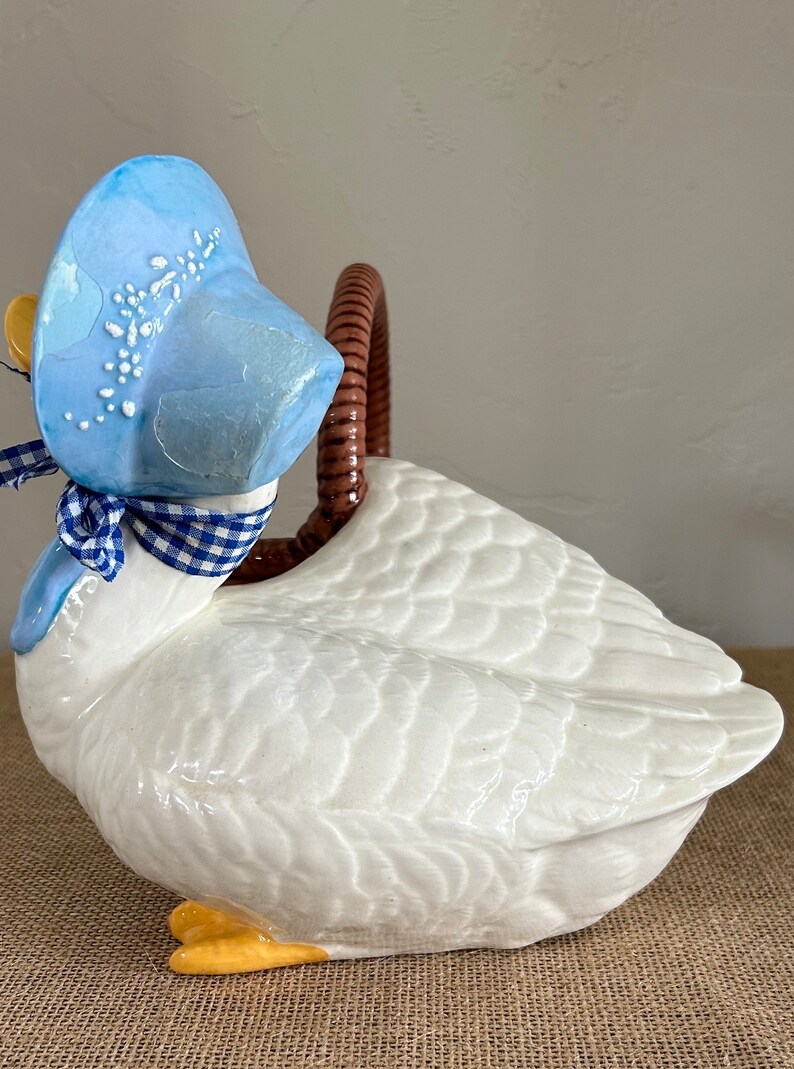 1980s Sittre Ceramics Mother Goose With Basket Country Kitchenware ...