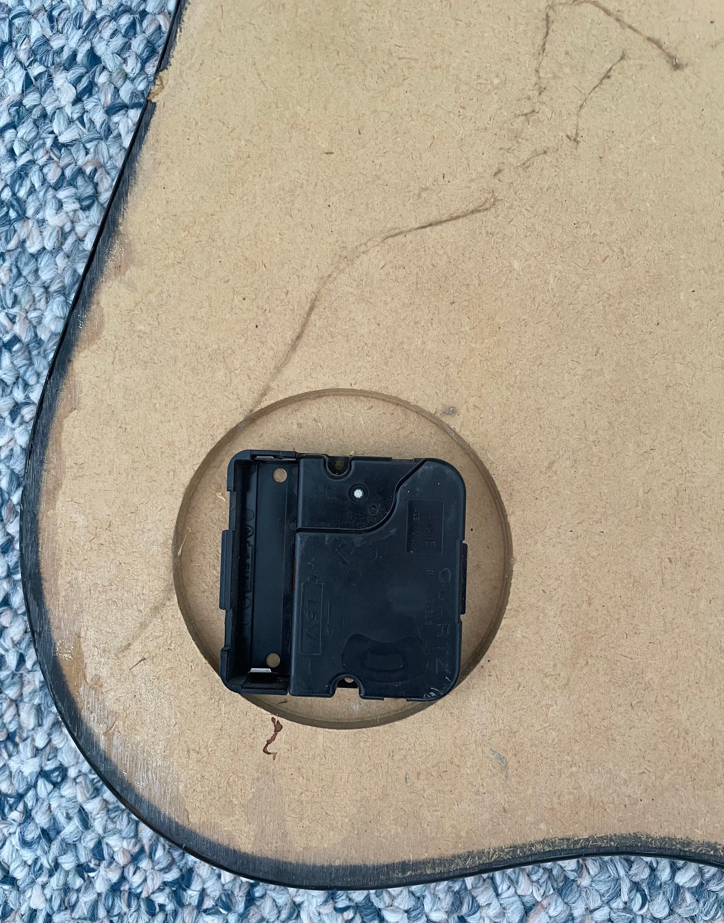 Vintage Elvis Presley Guitar Clock Lacquered Wood Wall Hanging Guitar ...