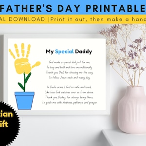 Christian Father's Day Handprint Art From Kids, DIY Keepsake Craft ...
