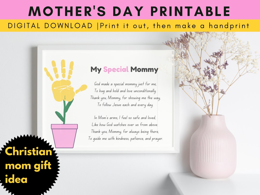 Christian Mother's Day Handprint Art From Kids - DIY Keepsake Craft ...