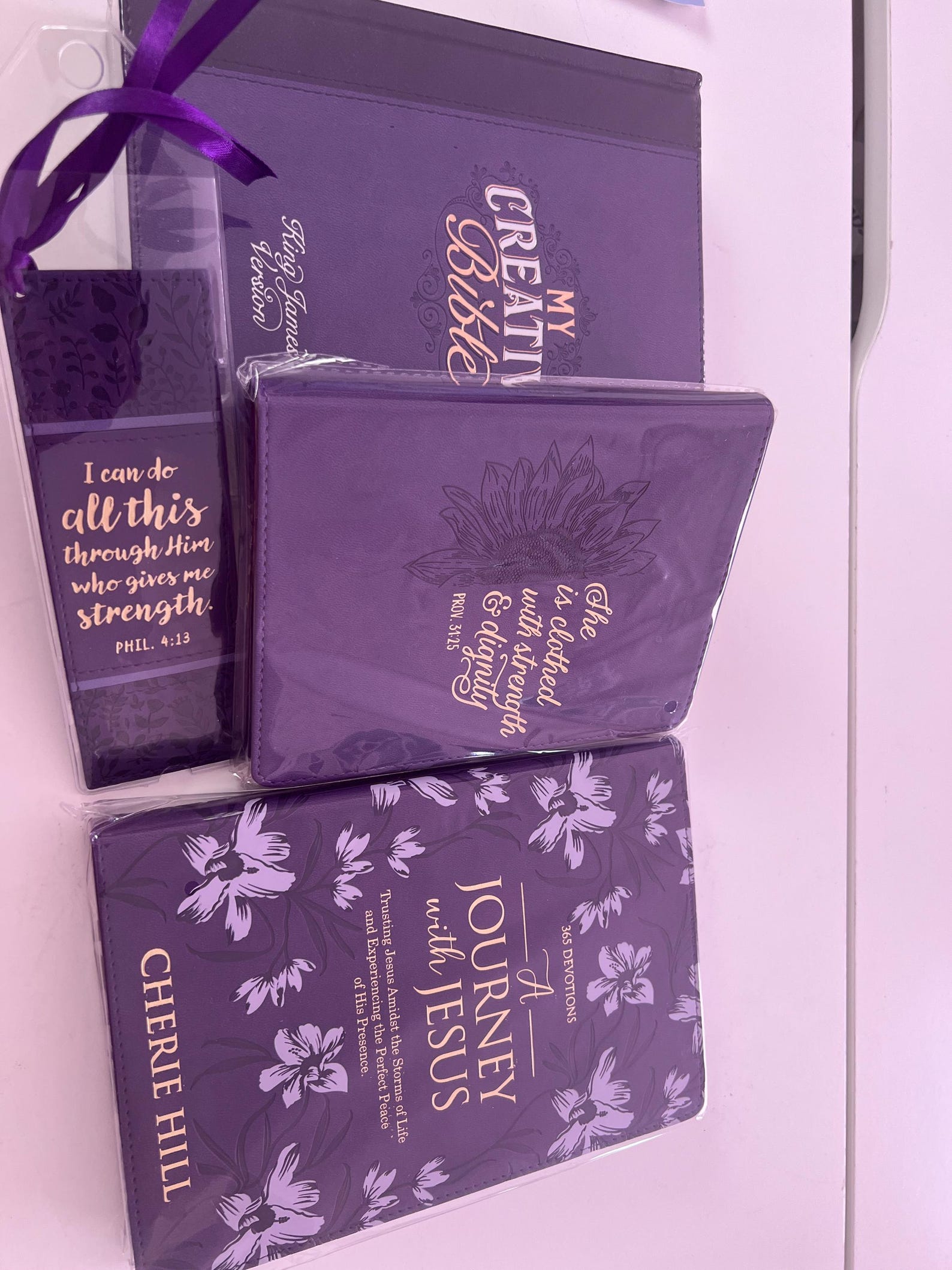 Bible Study Gift Bundle for Her, Purple and Gold Theme, Includes My ...