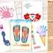 Summer and July 4th Handprint and Footprint Craft, Independence Day Art ...