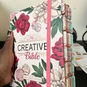 Pretabbed KJV My Creative Bible With Faux Leather Floral Hardcover - Etsy