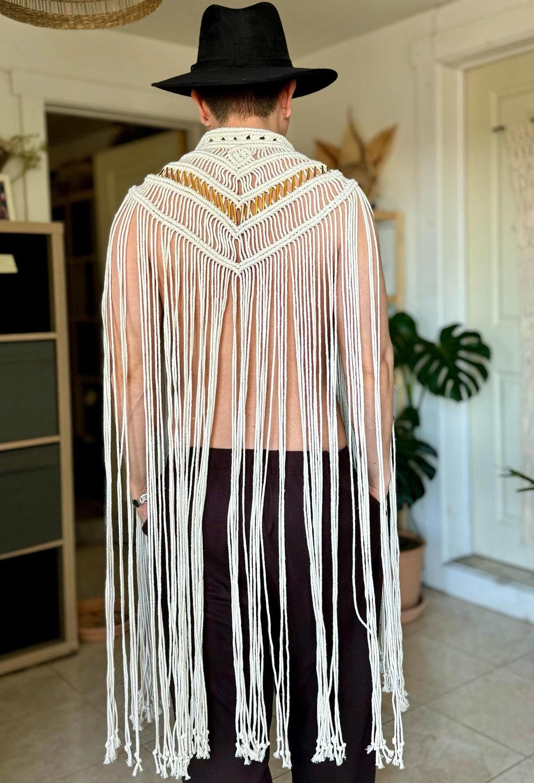 Solstice Macrame Vest, Burning Man Festival Handwoven Top - Etsy