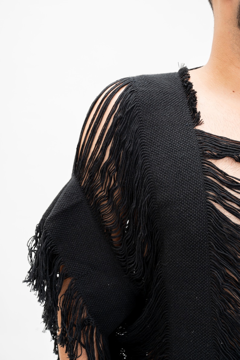 Burning Man Frayed Tulum Poncho 27 Inches Long Boho Chic - Etsy