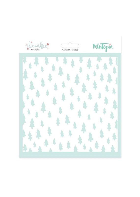 Ramas Stencil Mintopia Diciembre Die Cuts Scrapbooking etna.com.pe